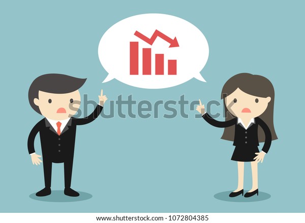 Business Concept Two Bosses Talking About Stock Vector (Royalty Free ...