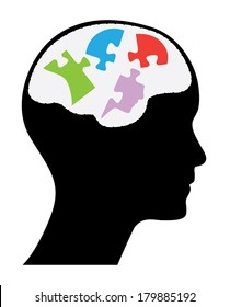 Self Esteem Concept Illustration Human Head Stock Illustration 178500548