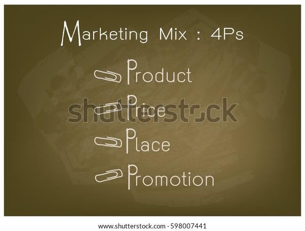 Business Concepts Illustration 4ps Model Marketing Stock Vector ...