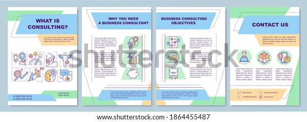 Business Consulting Objectives Brochure Template Skilled Stock Vector ...