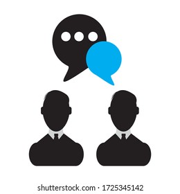 Business Conversation Icon Vector Graphics Designs Stock Vector ...