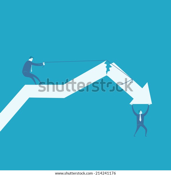 Business Crack Graph Stock Vector (Royalty Free) 214241176