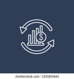 Business Cycle Icon Business Cycle Linear Stock Vector (Royalty Free ...