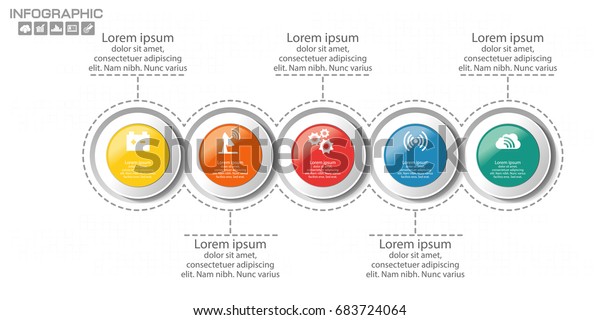 Business Data Process Chart Diagram Steps Stock Vector (Royalty Free ...
