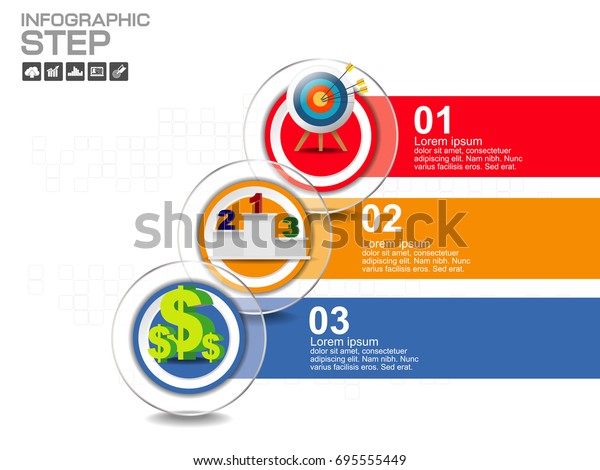 Business Data Process Chart Diagram Steps Stock Vector (Royalty Free ...