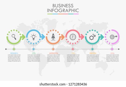 Business Data Visualization Timeline Infographic Icons Stock Vector ...