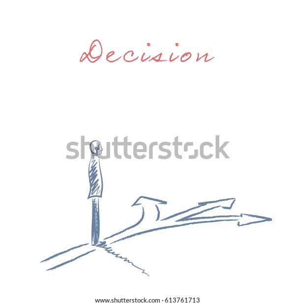 Business Decision Making Concept Hand Drawn Stock Vector (Royalty Free ...