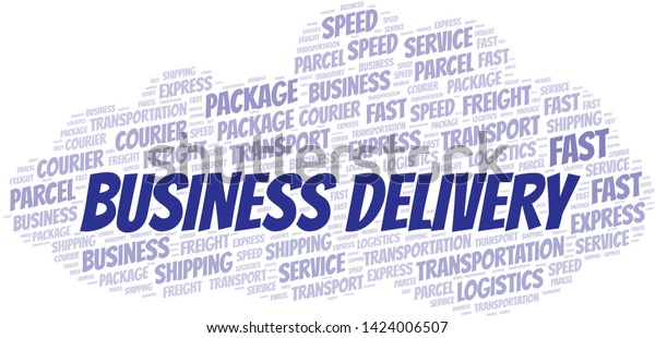 Business Delivery Word Cloud Wordcloud Made Stock Vector (Royalty Free ...