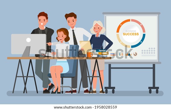 Business Development Concept Business People Character: เวกเตอร์สต็อก ...