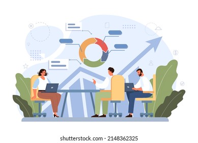 Business Development Illustration Idea Strategy Success Stock Vector ...