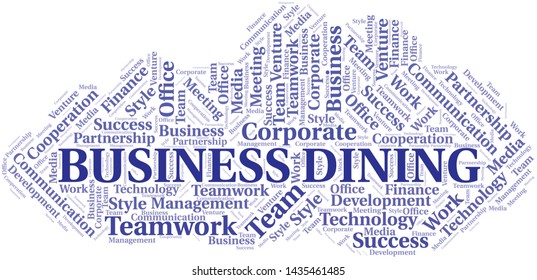Business Dining Word Cloud Collage Made Stock Vector (Royalty Free ...