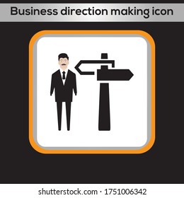 Business Direction Making Icon Vector Graphics Stock Vector (Royalty ...