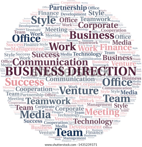 Business Direction Word Cloud Collage Made Stock Vector (Royalty Free ...