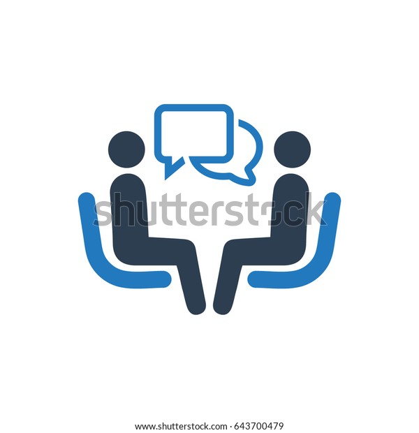 Business Discussion Icon Stock Vector (Royalty Free) 643700479 ...