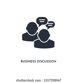 Business Discussion Outline Icon Simple Linear Stock Vector (Royalty ...