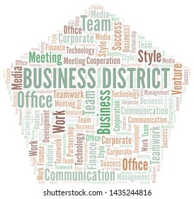 Business District Word Cloud Collage Made Stock Vector (Royalty Free ...