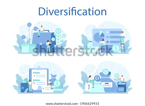 Business Diversification Concept Set Risk Management Stock Vector ...