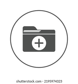 Business Document File Folder Icon Circle Stock Vector (Royalty Free ...