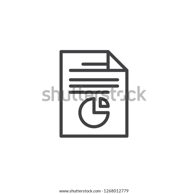 Business Document File Outline Icon Linear Stock Vector (Royalty Free ...