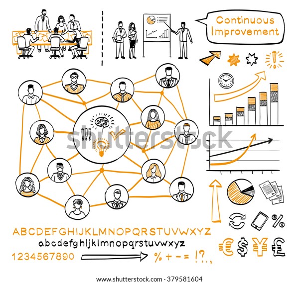 Business Doodle Set Vector Hand Drawn Stock Vector (Royalty Free ...