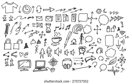 Hand Drawn Sketch Public Relations Signs Stock Vector (Royalty Free ...