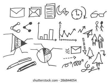 Hand Drawn Doodle General Personal Progress Stock Vector (Royalty Free ...