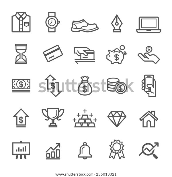 Business Element Icons Vector Illustration Stock Vector (Royalty Free ...