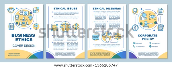 Business Ethics Brochure Template Layout Corporate Stock Vector ...