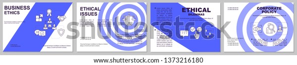 Business Ethics Brochure Template Layout Corporate Stock Vector ...