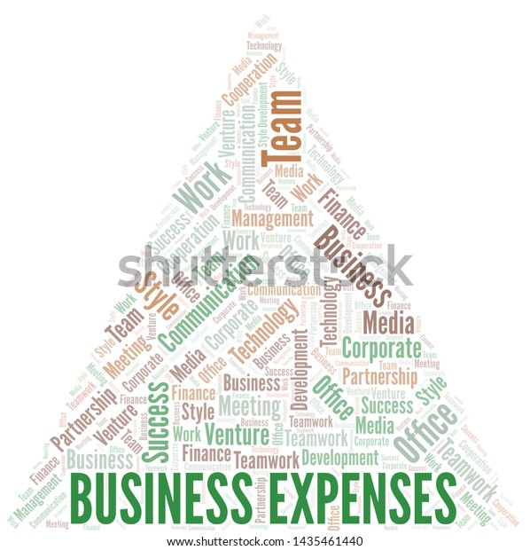 Business Expenses Word Cloud Collage Made Stock Vector (Royalty Free ...