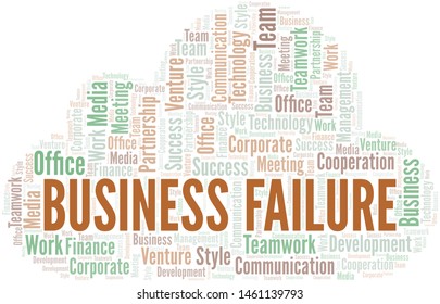 Business Failure Word Cloud Collage Made Stock Vector (Royalty Free ...