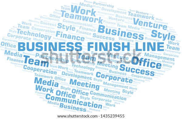 Business Finish Line Word Cloud Collage Stock Vector (Royalty Free ...
