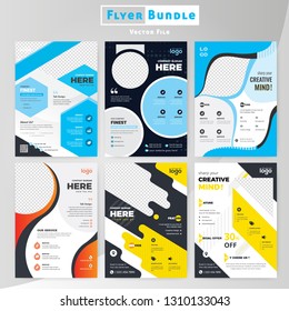 Business Flyer Bundle Design Template Collection Stock Vector (Royalty ...
