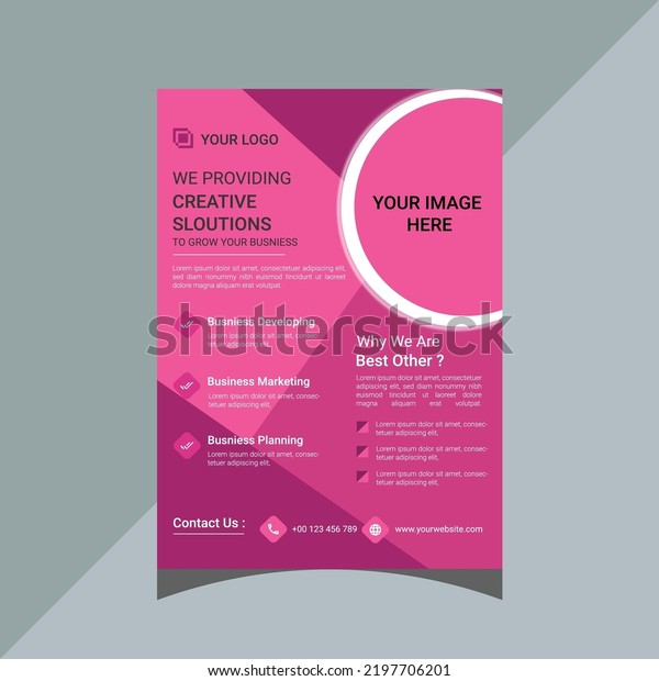 Business Flyer Design Multiple Purpose Uses Stock Vector (Royalty Free ...