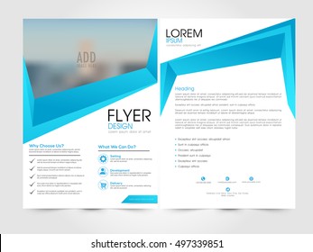 Business Flyer Template Brochure Design Front Stock Vector (Royalty ...