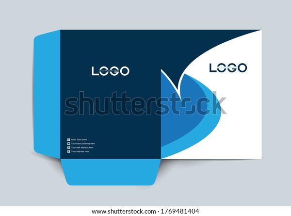 Business Folder Design Cover Template Layout Stock Vector (Royalty Free ...