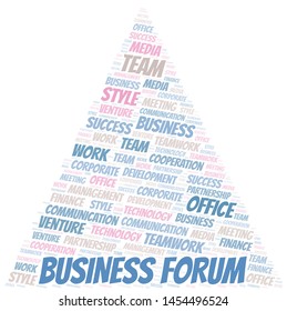 Business Forum Word Cloud Collage Made Stock Vector (Royalty Free ...