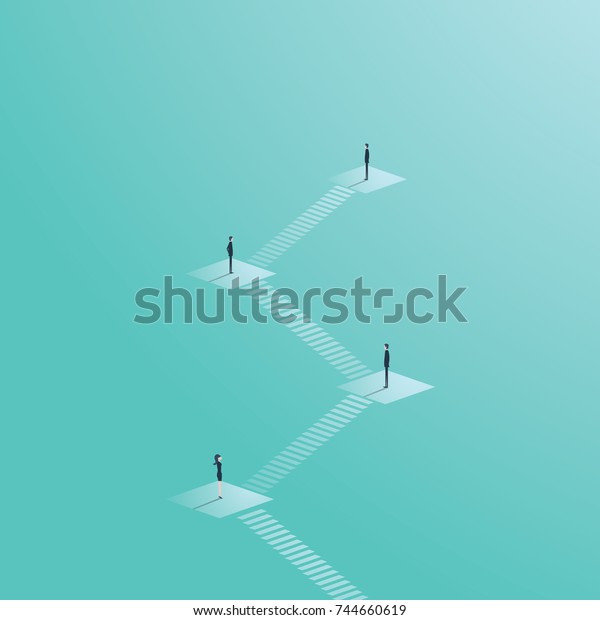 Business Gender Inequality Vector Concept Businessman Stock Vector ...