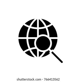 Magnify Globe Icon Logo Vector Illustration Stock Vector (Royalty Free ...