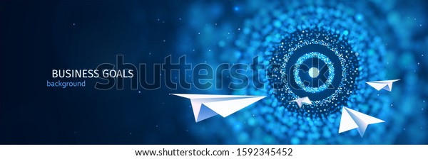 Business Goal Solution Concept Paper Planes Stock Vector (Royalty Free ...