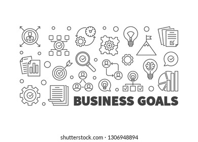 Business Goals Vector Concept Horizontal Illustration: vector de stock ...