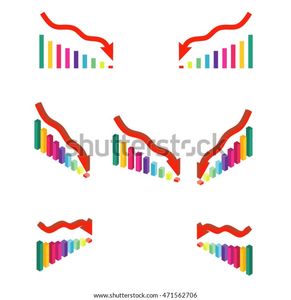 Business Graph Falling Curve Value Down Stock Vector (Royalty Free ...