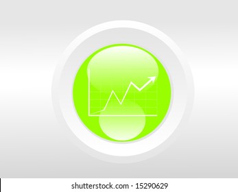 Business Graph On Green Background Wallpaper Stock Vector (Royalty Free ...