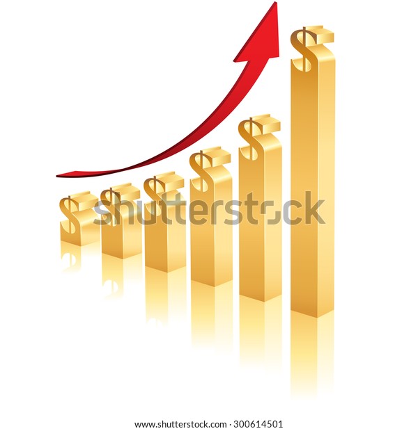 Business Graph Showing Increase Profits Using Stock Vector (Royalty ...