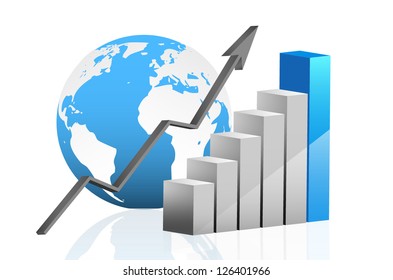 Business Graph World Map Vector Stock Vector (Royalty Free) 126401966 ...