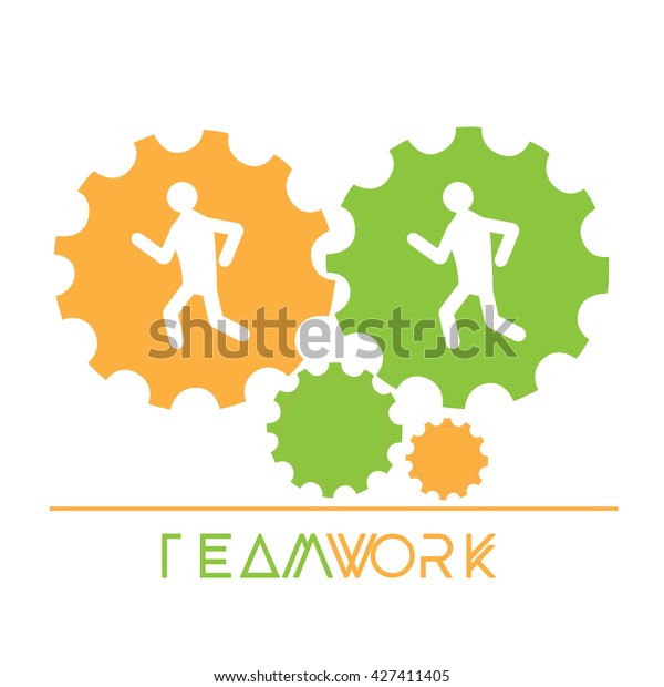 Business Graphic Design Teamwork Vector Illustration Stock Vector ...