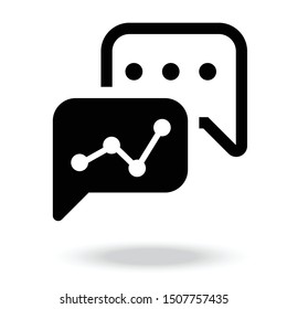 Business Graphical Discussion Icon Vector Stock Vector (Royalty Free ...