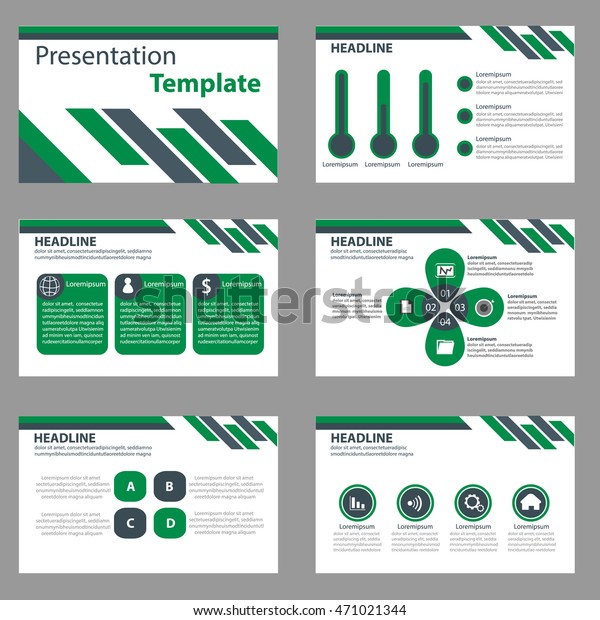 Business Green Black Power Template Presentation Stock Vector (Royalty ...