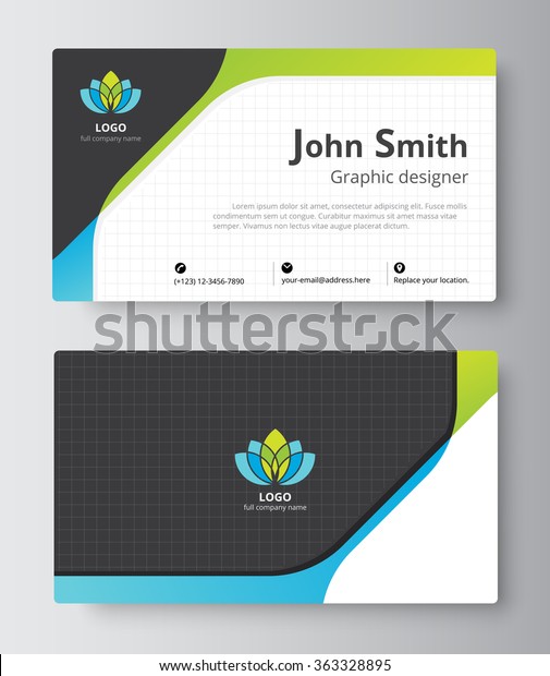 Business Greeting Card Template Design Introduce Stock Vector (Royalty ...