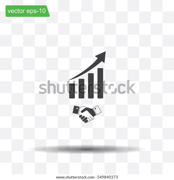 Business Growth Concept Handshake Graph Stock Stock Vector (Royalty ...